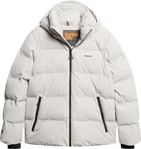 Superdry Hooded Boxy Puffer Jacket Veste, Gris Clair, M Homme