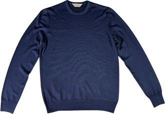 Gran Sasso Homme, Pulls, Bleu, Taille: XL Jersey azul marino efecto lavado