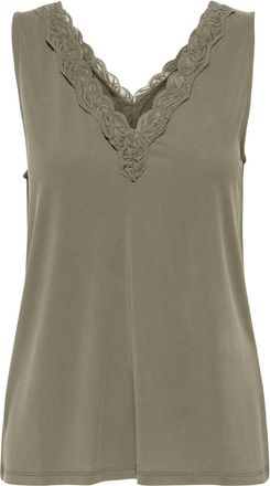 Only Onlfree Life S/L V-Neck Lace Mix Top JRS