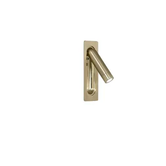 Luce-Ambiente-Design Led Recessed Defoe Wall Light in Gold Aluminum With Removable and Adjustable Light Point