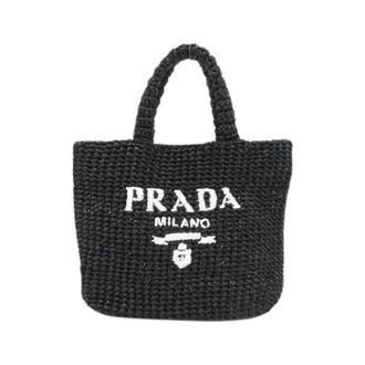 Prada Sac cabas Rafia Pre-owned - Femme - Pre-owned - Noir - Taille: ONE Size