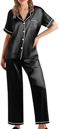 Generic Pyjama pour femme - Confortable - Pyjama pour femme - Ensemble de pyjama à manches longues - Ensemble de vêtements de détente pour femme - Survêtement