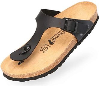 Bonova Ibiza. Séparateur dorteils en 21 couleurs et de nombreuses tailles - avec semelle anatomique en liège. Une sandale fabriquée dans de petites usines de