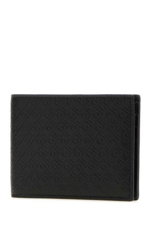 Ferragamo Mens Black Leather Wallet Neroneronero Exterior: Portafogli