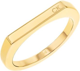 Calvin Klein Ring für Damen Kollektion FACETED in Gelbgold - 35000188D