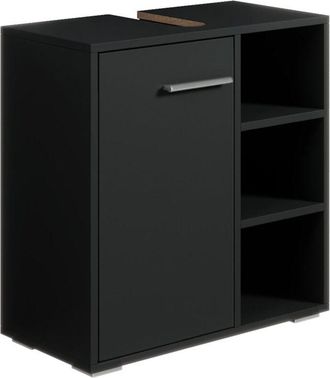 Badplaats Badezimmer Badmöbel Neptunes 60cm Schwarz - Unterschrank Badmöbe