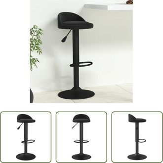 vidaXL Chaise de bar - Tabouret de bar Noir Velours