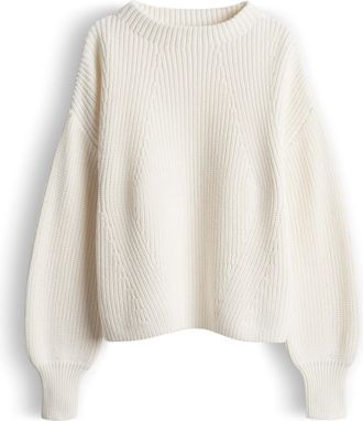someday Damen Pullover | Tellina Texture Regular Strickpullover im Baumwollmix Soft Cream, 38
