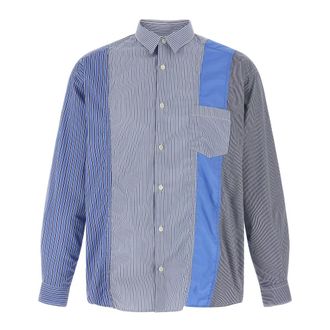 Comme Des Gar&ccedil;ons Patchwork Baumwoll-Popeline-Hemd - - Shirts - Herren - Mehrfarbig - M