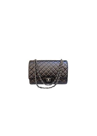 Chanel Black Lambskin Maxi Double Flap