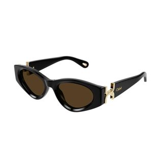 Chlo&eacute; Lunettes de soleil oeil de chat - Femme - Accessoires - Noir - Taille: 52 MM