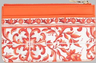 Dolce & Gabbana Calf Leather Card Case - Orange