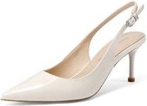 Queen Helena Encolure Slingback en peinture avec talon moyen K4504, beige, 37 EU