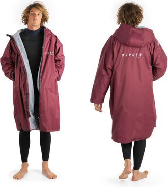 Osprey Wickelmantel f&uuml;r Kinder und Erwachsene, wasserdichter Wickelmantel, Schwimm- und Strandmantel, Unisex, Kastanienbraun