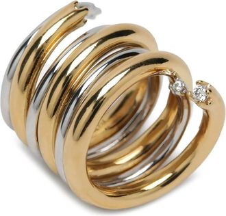 Panconesi Femme, Accessoires, Jaune, Taille: S Spiral Motif Engraved Logo Ring