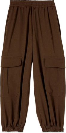 Oltre Femme, Pantalons, Brun, Taille: 44 FR Cargo Jogger Pants