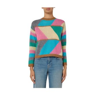 Marella Femme, Pulls, Multicolore, Taille: 44 FR Pulls &agrave; col rond