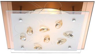 Globo Lighting Globo Deckenleuchte 2-flammig Ayana, Silber, Norme, 40412-2