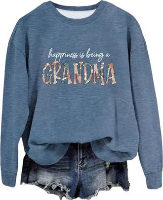 Generic Sweatshirts pour femmes UK sweatshirts pour femme imprim&eacute; graphique haut surdimensionn&eacute; col rond manches longues automne hiver d&eacute;contract&eacute; confortable