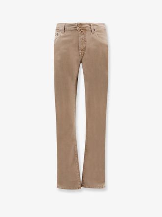 Jacob Cohen Regular slim fit cotton trouser with back pony-skin patch - JACOB COHEN - gender_Man