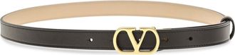 Valentino Garavani Smooth Leather Reversible Belt - Black