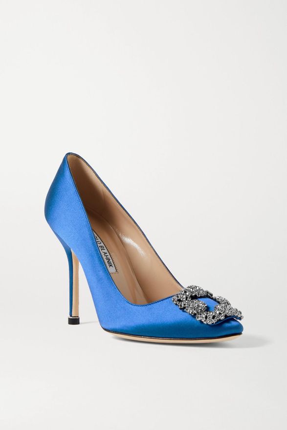 Hangisi 105 Pumps Aus Satin Mit Verzierung - Blau