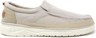 Wrangler Mocassino homme WM21063A-2022 en toile Beige ou bleu Modèle Casual Une chaussure confortable adaptée à toutes les occasions. Printemps 2022, beige, 45