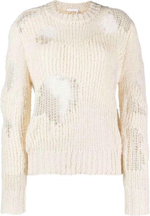 Chlo&eacute; Pull Col Rond - Blanc