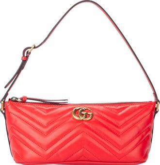 Gucci Crossbody Bags - Gucci Rosso Leather Marmont Shoulder Bag - Gr. unisize - in Bunt - f&uuml;r Damen