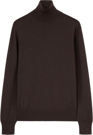 Agnona Homme, Pulls, Brun, Taille: L Pull &agrave; col roul&eacute; c&ocirc;tel&eacute;
