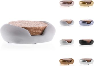 Concrette Youartme Behälter für Untersetzer Gläser Unbemalt 14x11,7x4,4 cm - Untersetzerhalter für Glasuntersetzer - Zubehör an Tassenuntersetzer und Getränkeun