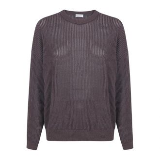 Brunello Cucinelli Metallic Open-knit Sweater - - Knitwear - Damen - Braun - M