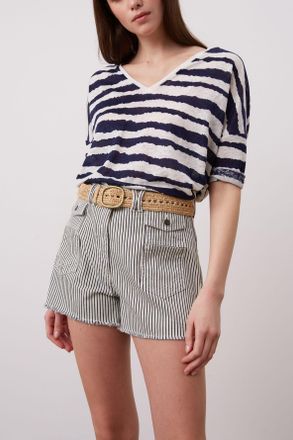 Gerard Darel Short &agrave; rayures - FAREL - Naturel