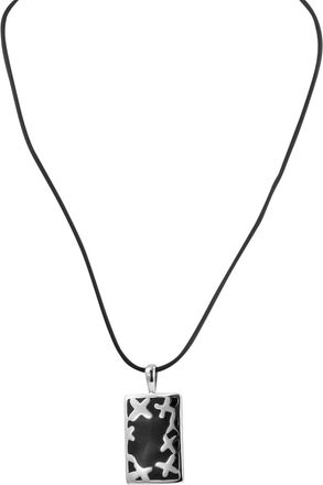 Akzent Kette Unisex - Premium Halskette Unisex mit Anhänger aus Edelstahl in Bicolor, 100% Wasserfest & Hautverträglich