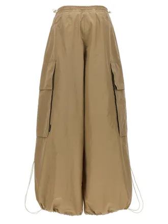Palm Angels Womens Beige Polyamide Casual Pants