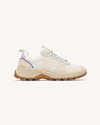 Faguo Baskets blanc et beige - HAZEL MONSTERA