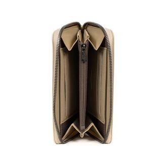 Pellet Portefeuille Stop RFID - Cuir - Compatible Cartes de crédit, CNI, permis de Conduire et Carte Grise - pour Femme - Collection Sauvage - Sable