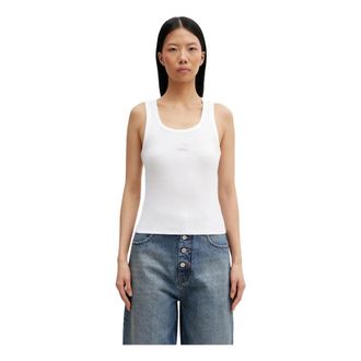 VETEMENTS Crystal Biker Cross - - Tops - Damen - Wei&szlig; - L