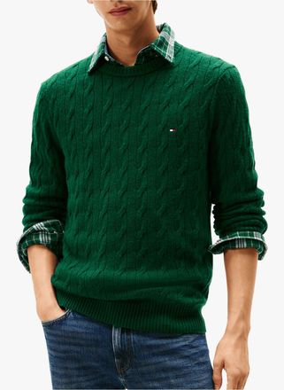 Tommy Hilfiger Pull col rond en laine m&eacute;lang&eacute;e