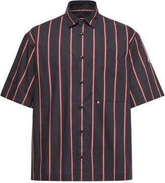Moncler Chemise manches courtes &agrave; rayures en coton
