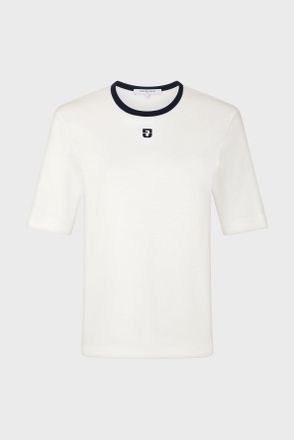 Gerard Darel T-shirt col rond &agrave; logo - MARLYNE - Craie
