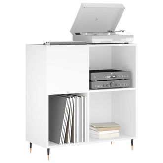 Generic Plattenschrank, Schallplattenschrank mit viel Stauraum, Plattenspieler Schrank f&uuml;r Wohnzimmer, LP Schrank, Schallplattenst&auml;nder, Holzwerkstoff, 84.5x3