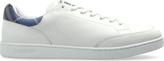 Burberry Homme, Chaussures, Blanc, Taille: 42 1/2 EU D&eacute;couvrez les sneakers en cuir