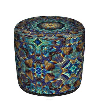 Bertoni Hocker Sitzhocker Pouf f&uuml;r Balkon & Garten Puff Codura Wetterfest 36 x 36 cm Garten Sitzsack Outdoor & Indoor Runder Sitzpouf mit abnehmbarem Bezug Wa