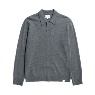 Norse Projects Polo en laine m&eacute;rinos style standard - Homme - Pulls - Gris - Taille: M