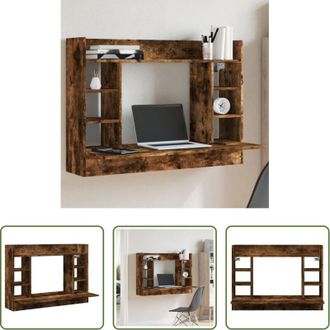 vidaXL Wandschreibtisch - Wand-Schreibtisch R&auml;uchereiche 105x48x75 cm Holzwerkstoff