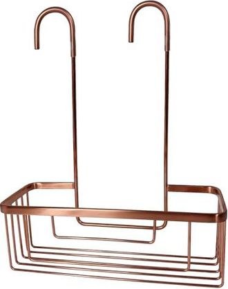 Gedy OTTAVIANO Duschkorb zum Aufh&auml;ngen, Duschregal, Edelstahl, Ros&eacute;gold, 30 x 12 x 37 cm