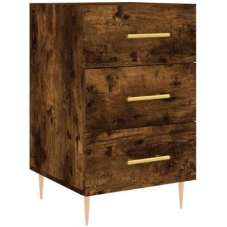 vidaXL Nachttisch R&auml;uchereiche 40x40x66 cm Holzwerkstoff Vidaxl