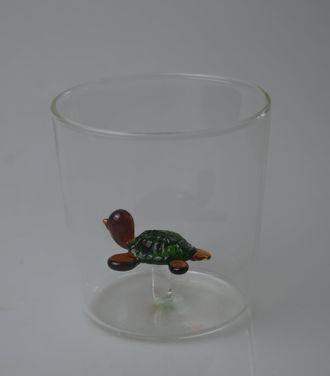 Cristalica Trinkglas Animal mit Tier Figuren (Schildkr&ouml;te)