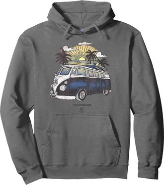 Volkswagen Typ 2 T1 Campervan Beach Sketch Pullover Hoodie